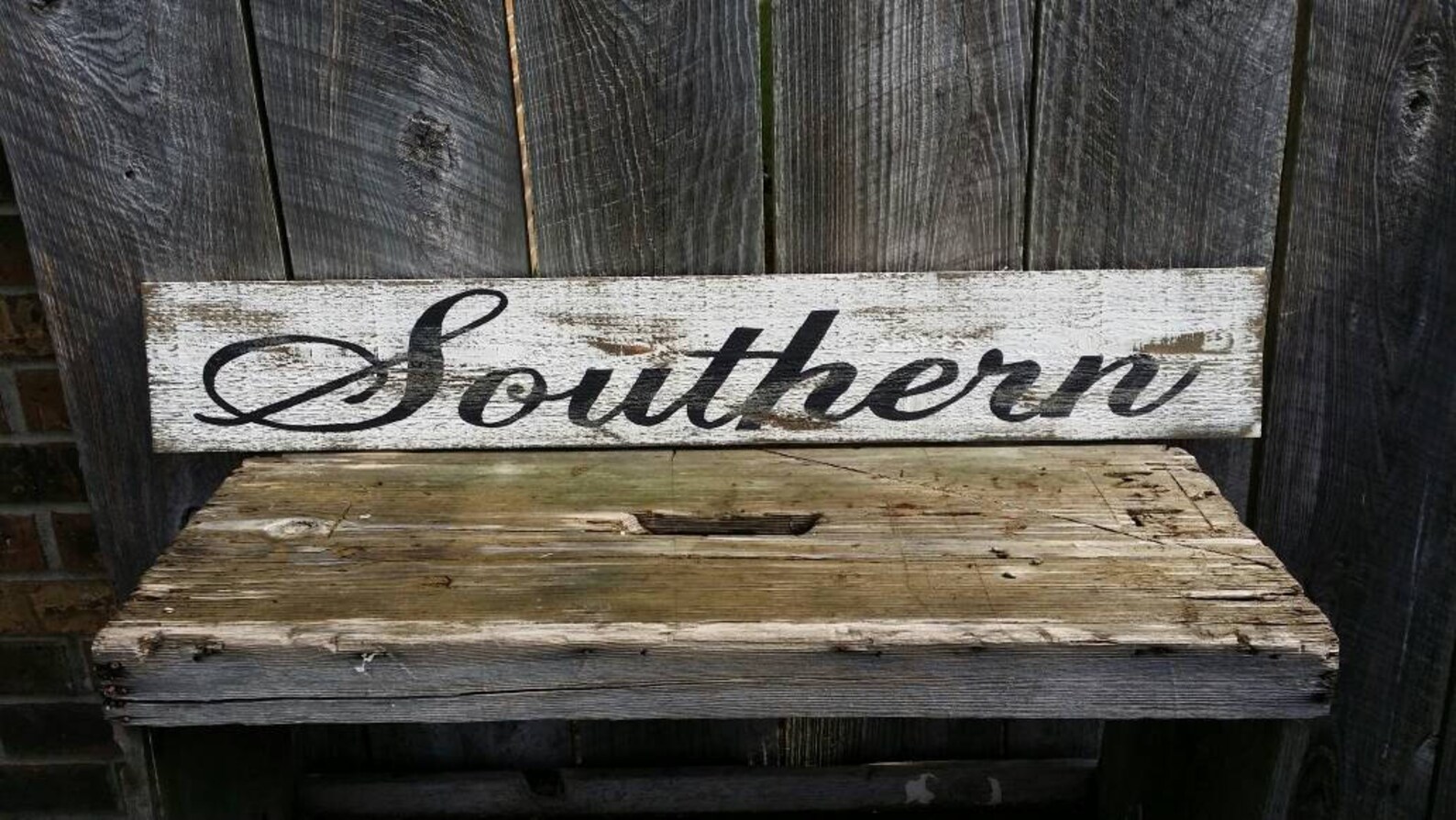 Southern Rustic Sign Wood Wall Decor Distressed Wall Art in - Etsy