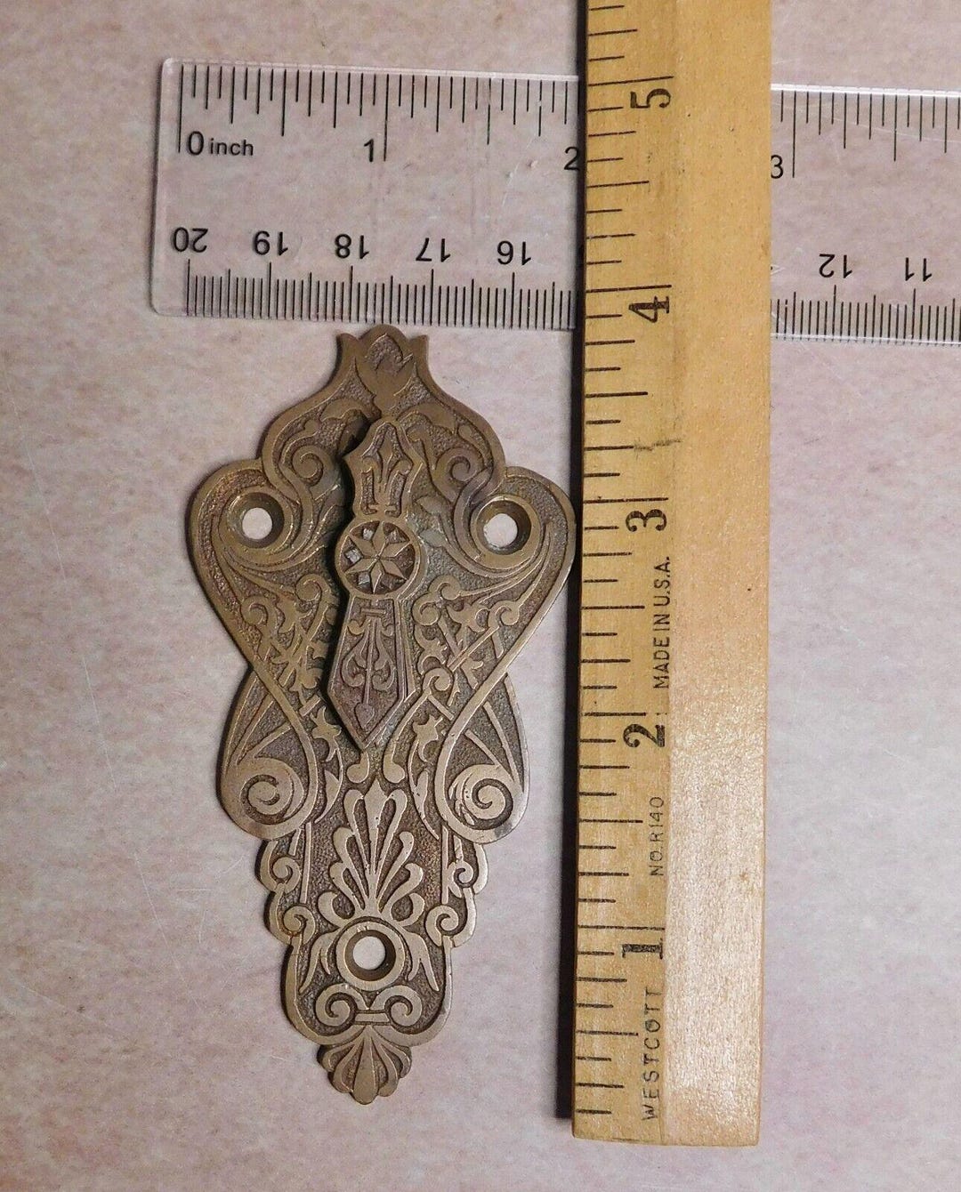 Antique Hopkins Dickinson Key Hole Cover With Swinging Draft Cover in ...