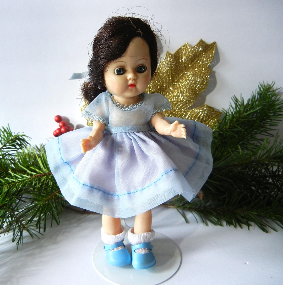 Vintage 1950s 8" Big Eyed Cosmopolitan Ginger Doll in Tagged Sheer Blue ...