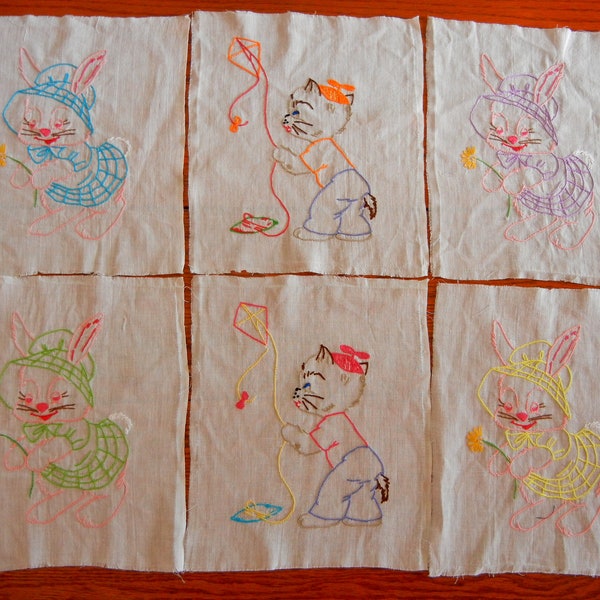 Hand Embroidered Quilt Blocks - Etsy