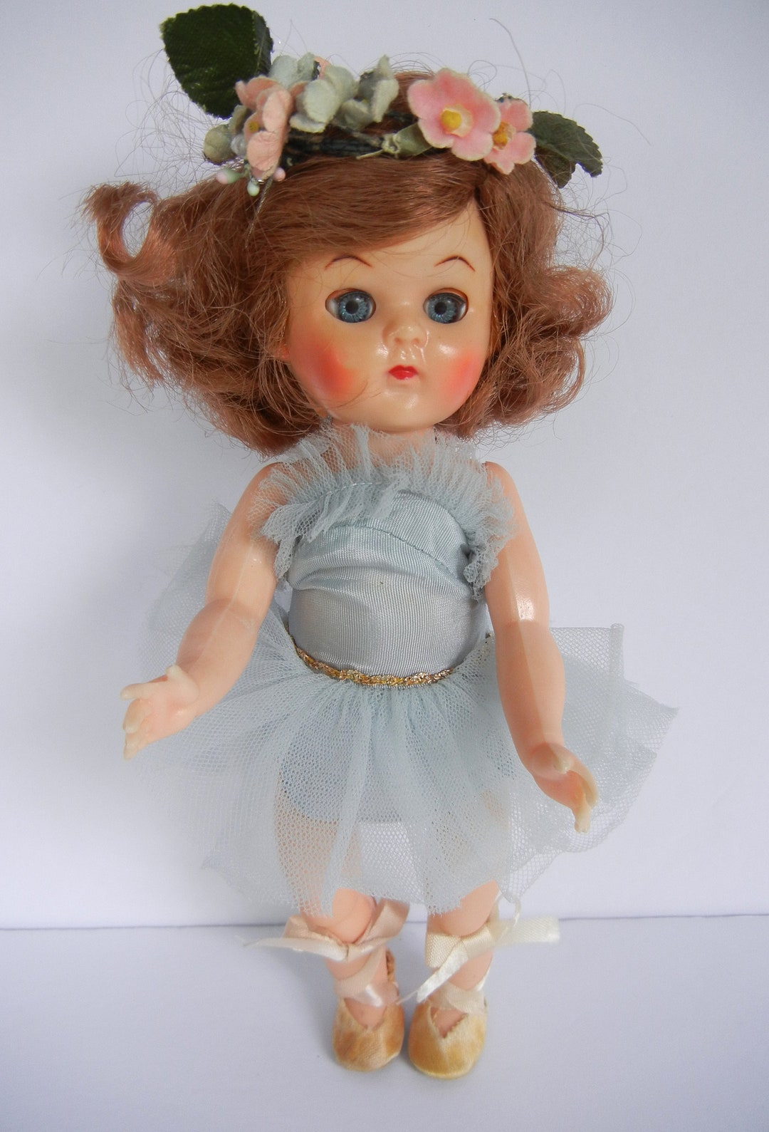 Vintage 1950s 8 Virga Pam Dollbent Knee Walker-satin Ballerina Tutu W ...