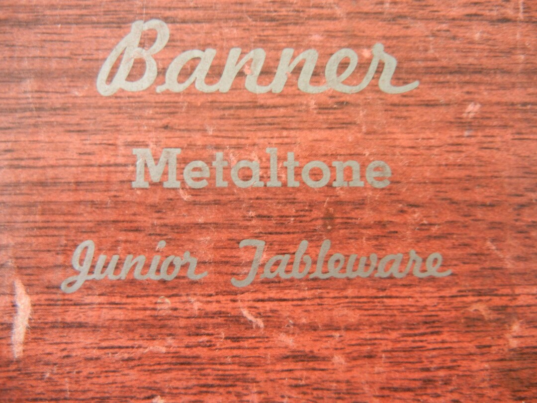 Vintage 1960s Banner Metaltone Junior Tableware--children's Play ...