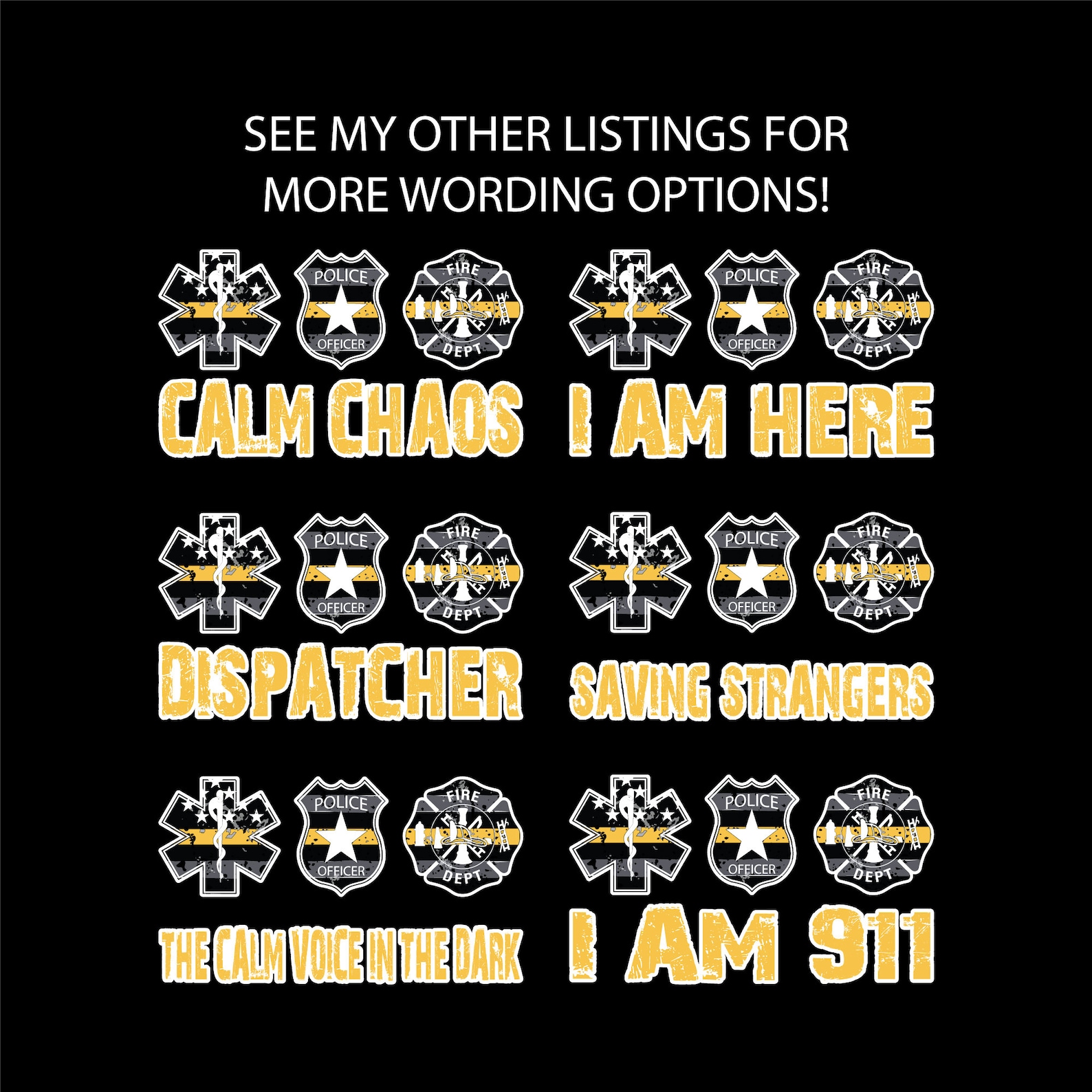 I AM 911 Police Fire and EMS Dispatcher Decal. Dispatcher Sticker. 911 ...