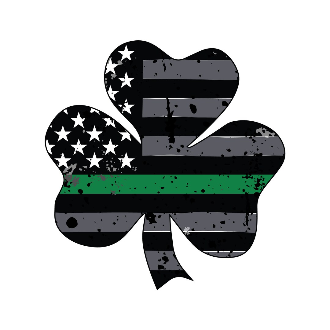 Thin Green Line Border Patrol and Military Shamrock Vehicle Decal ...