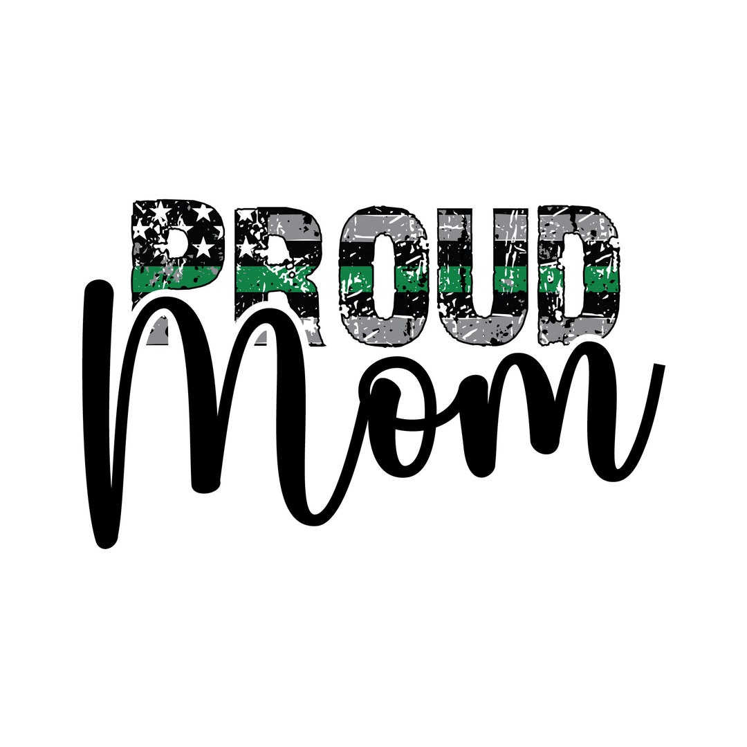 Thin Green Line Border Patrol and Military Proud Mom Vehicle Decal ...