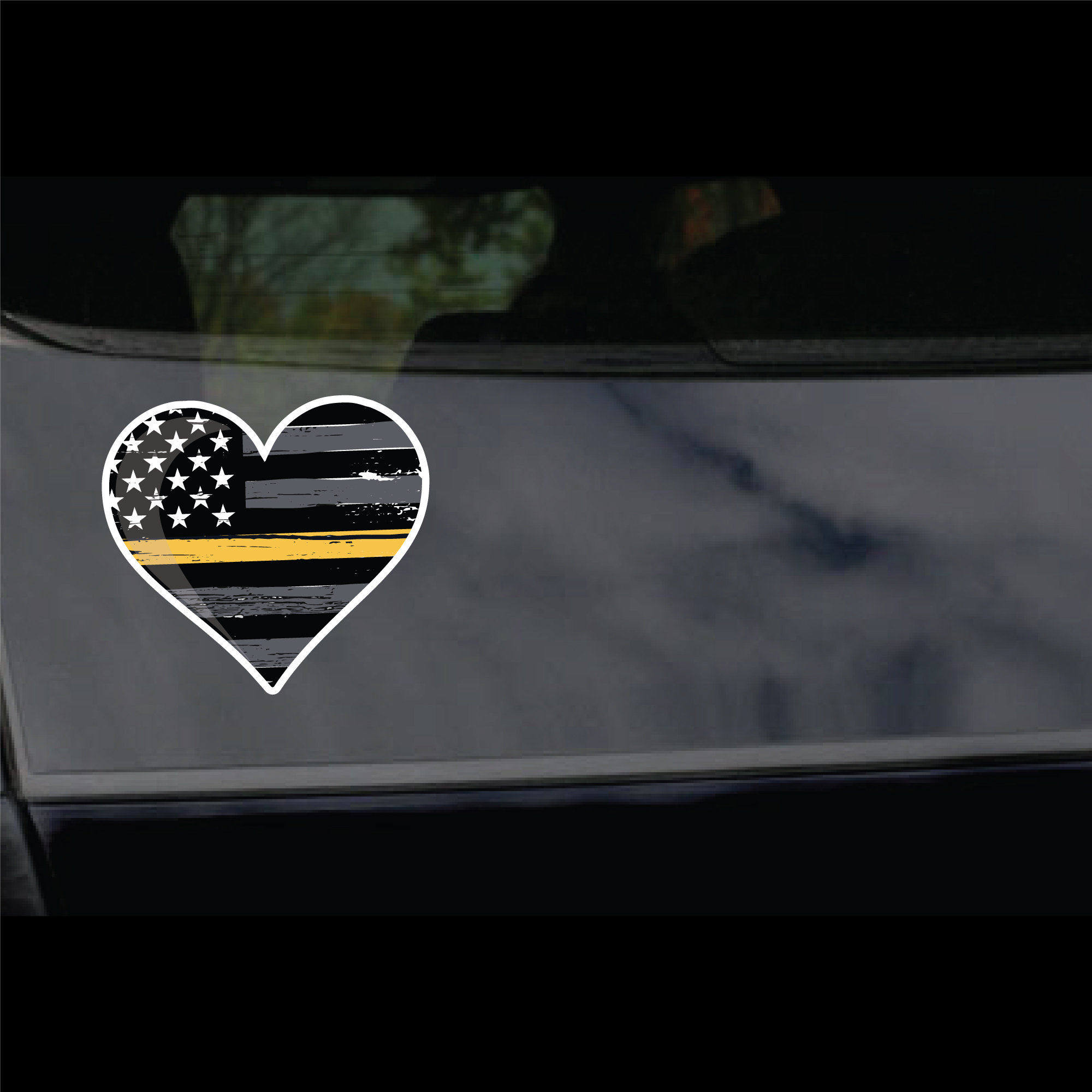 Thin Gold Line Heart Dispatcher Decal. 911 Dispatcher Sticker. - Etsy ...