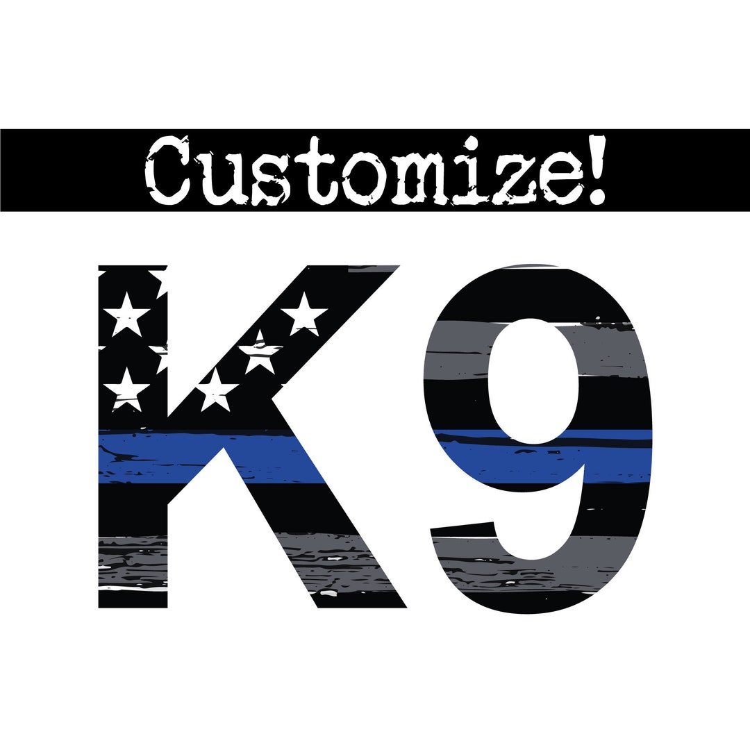Thin Blue Line K9 Car Decal. Vinyl Decal. Law Enforcement Sticker ...