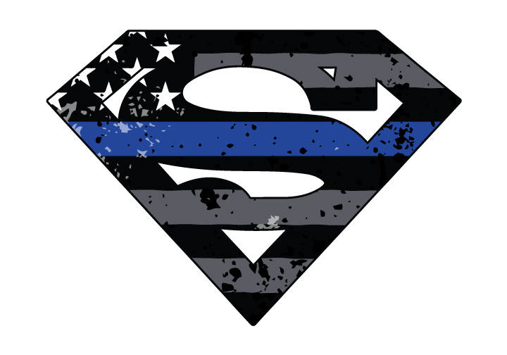 Superman Thin Blue Line Wallpaper