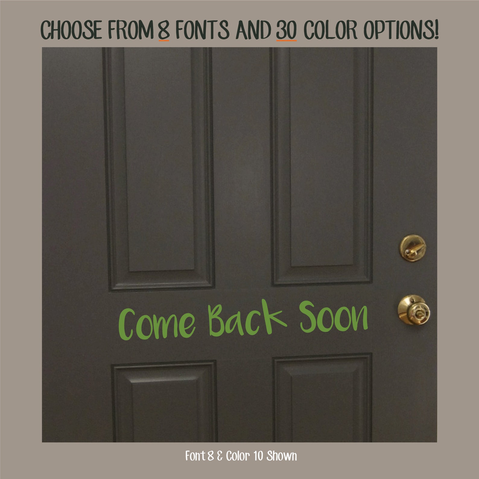 Interior Front Door Decal. Come Back Soon Decal. Come Back - Etsy
