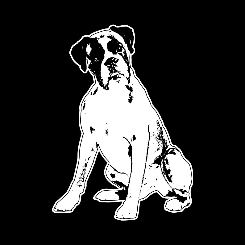 Boxer Car Decal. Boxer Dog Vinyl Sticker. Dog Car Decal | Etsy