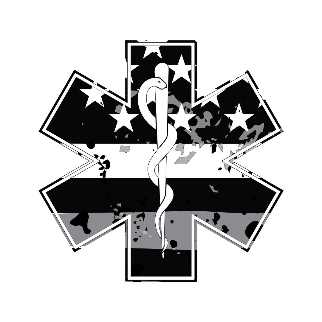 Thin White Line EMT American Flag EMS Logo Vehicle Decal. Vinyl Decal ...