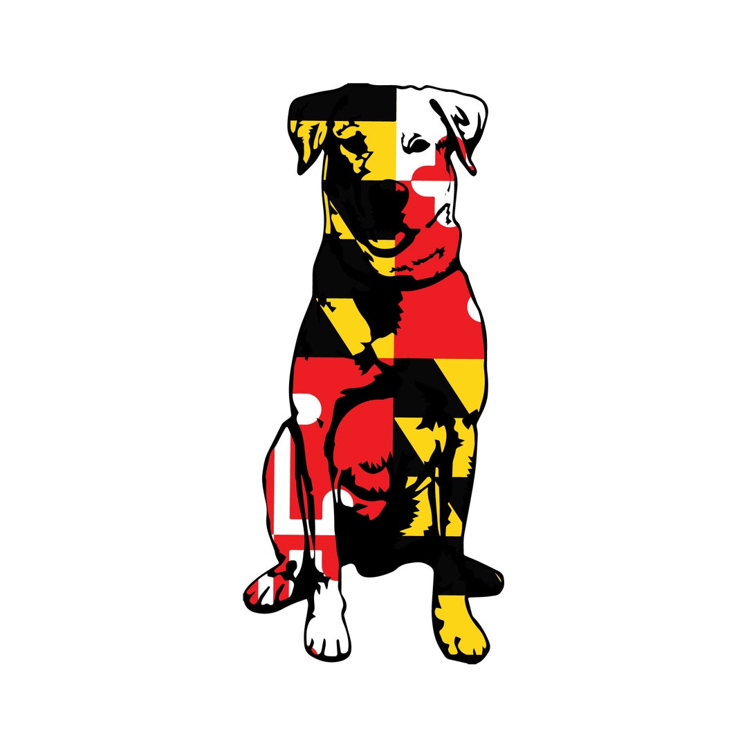 Maryland Flag Labrador Retriever Vehicle Decal. Labrador Retriever ...