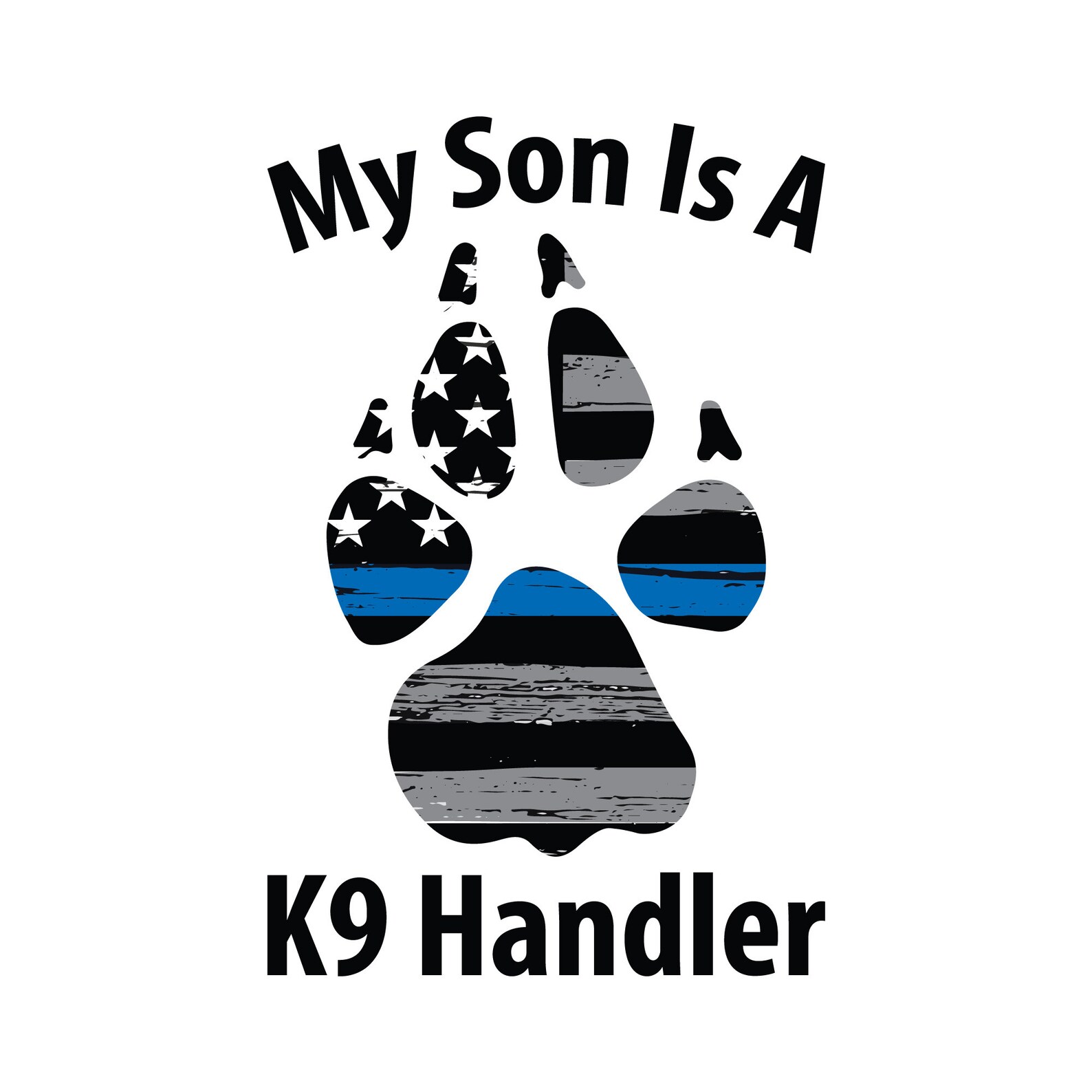 Thin Blue Line My Son is A K9 Handler Vehicle Decal. Vinyl | Etsy
