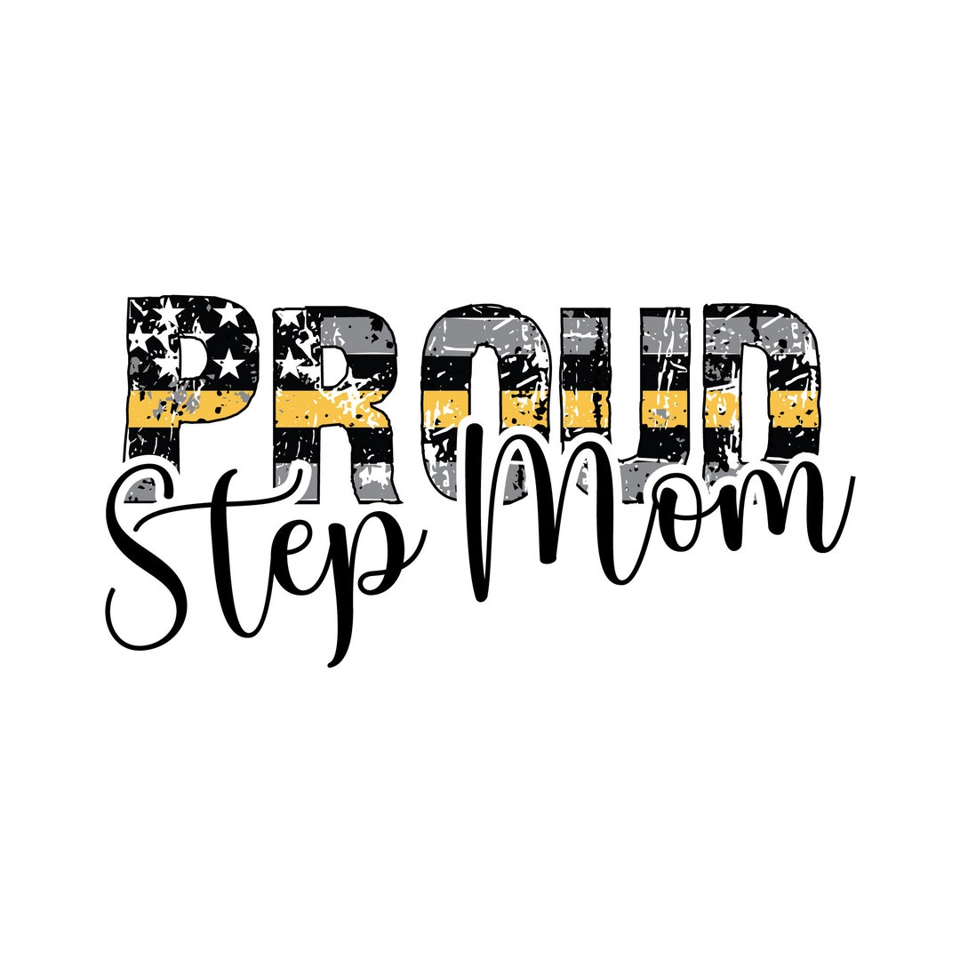 Thin Gold Line Dispatcher Proud Step Mom Vehicle Decal. Vinyl Decal ...