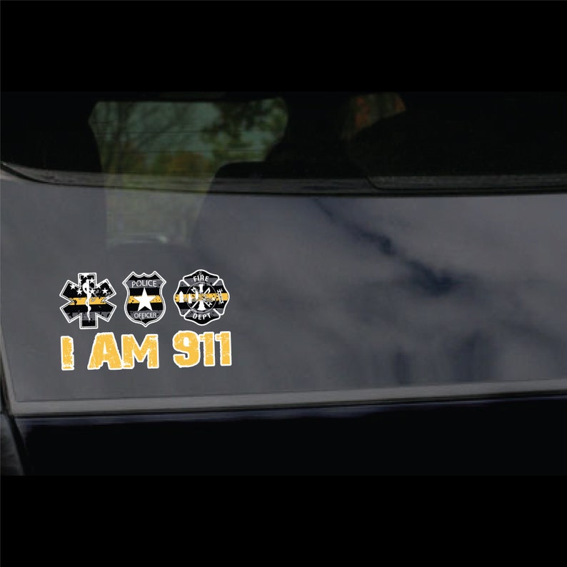 I AM 911 Police Fire and EMS Dispatcher Decal. Dispatcher Sticker. 911 ...