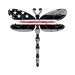 Thin Red and White Line American Flag Caduceus Symbol Nurse Vehicle ...
