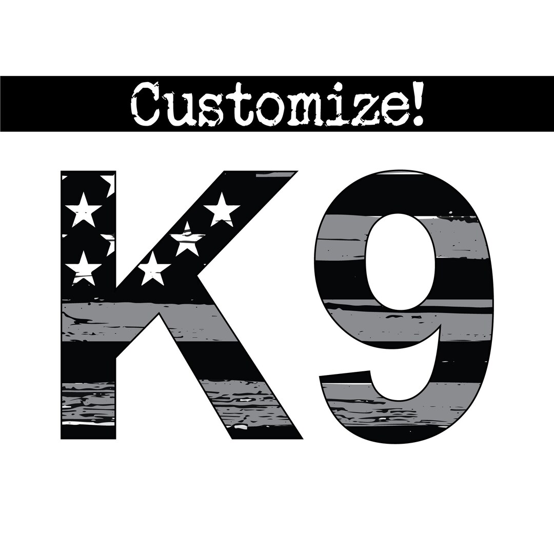 Thin Silver Line K9 Correctional Officer Car Decal. Vinyl Decal ...