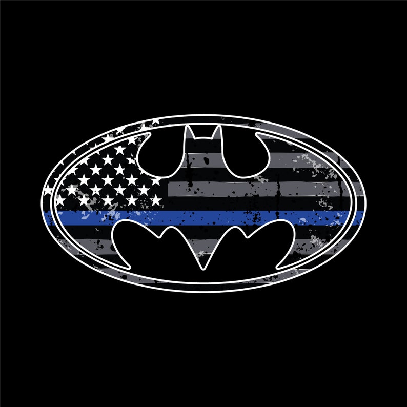 Thin Blue Line Batman Superhero Vehicle Decal. Vinyl Decal. | Etsy