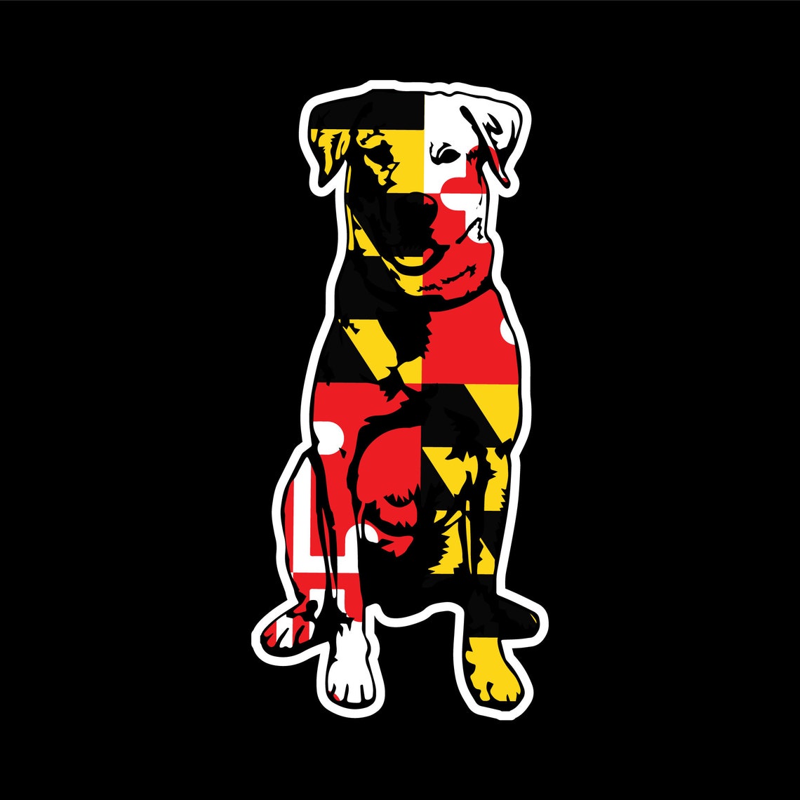 Maryland Flag Labrador Retriever Vehicle Decal. Labrador | Etsy