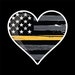 Thin Gold Line Heart Dispatcher Decal. 911 Dispatcher Sticker. Police ...
