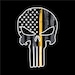 Thin Gold Line Punisher Skull Dispatcher Car Decal. Vinyl Decal. Police ...