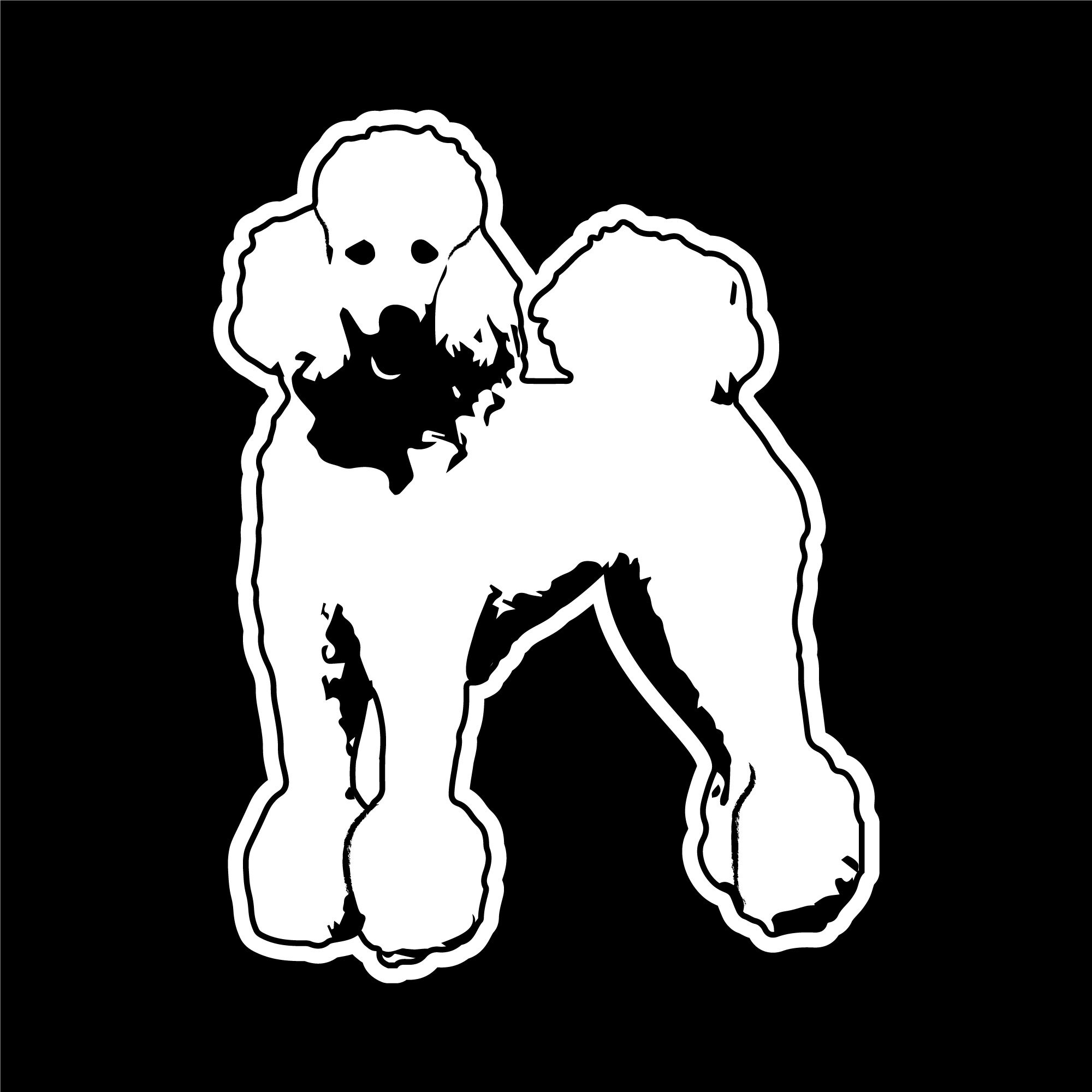 Poodle Car Decal. Poodle Sticker. Dog Sticker. - Etsy