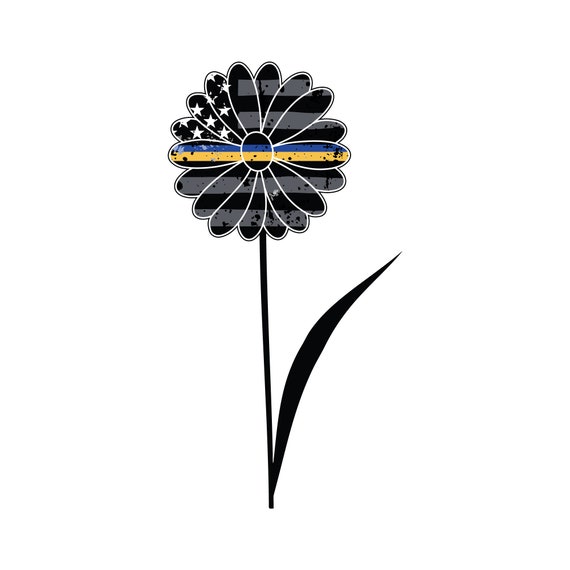 Thin Blue and Gold Line Police Dispatcher Flower Vehicle - Etsy