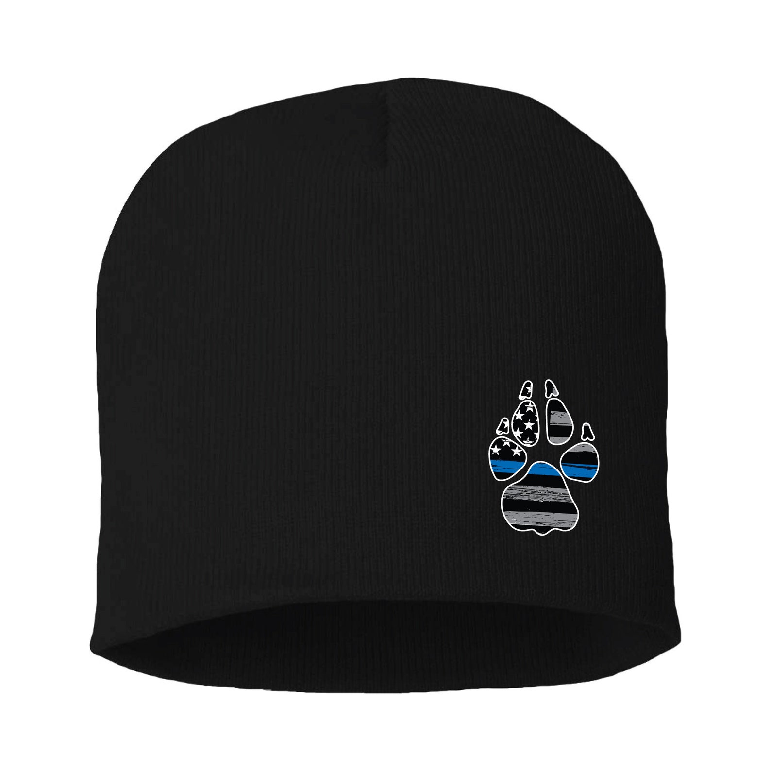 Thin Blue Line K9 Paw Print K9 Handler Beanie. Law Enforcement - Etsy