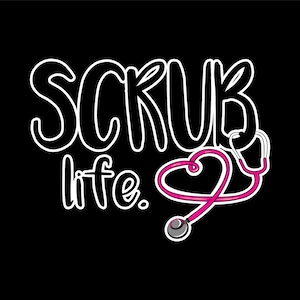 Scrub Life Nurse Vehicle Decal. Vinyl Decal. Registered Nurse Car Decal ...