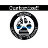 Thin Blue Line LEO American Flag Badge Vehicle Decal. Vinyl Decal. Law ...