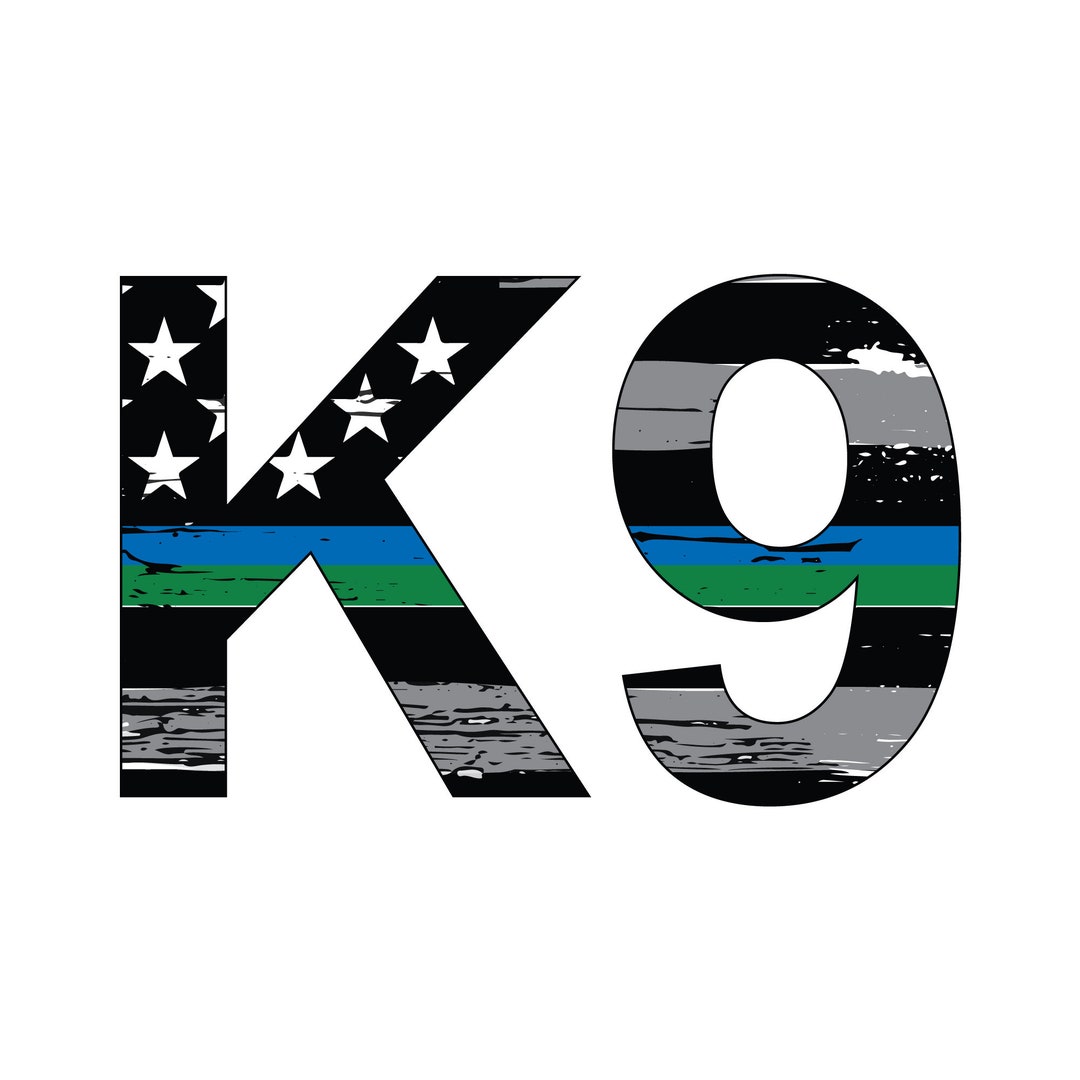 Thin Blue and Green Line Police and Military K9 Car Decal. Vinyl Decal ...
