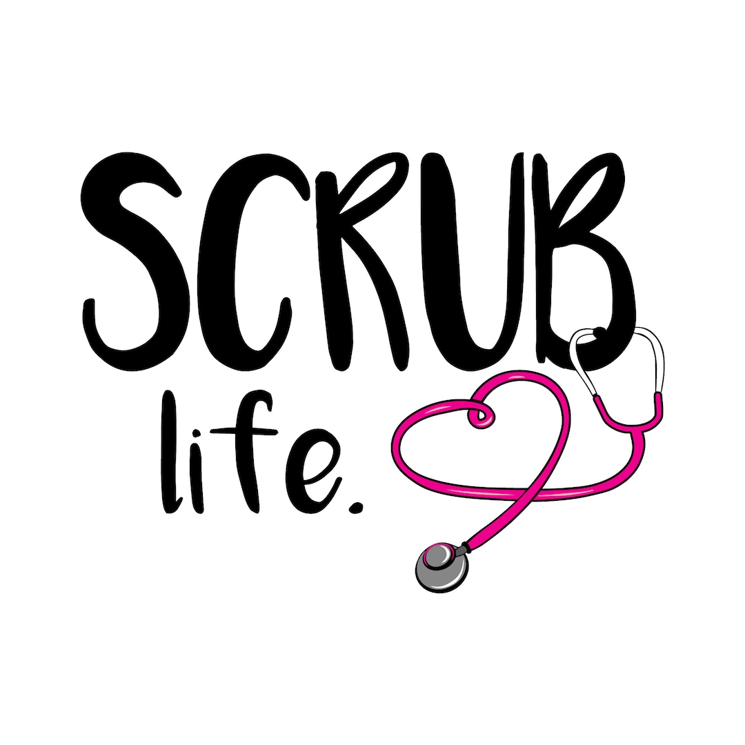 Scrub Life Nurse Vehicle Decal. Vinyl Decal. Registered Nurse Car Decal ...