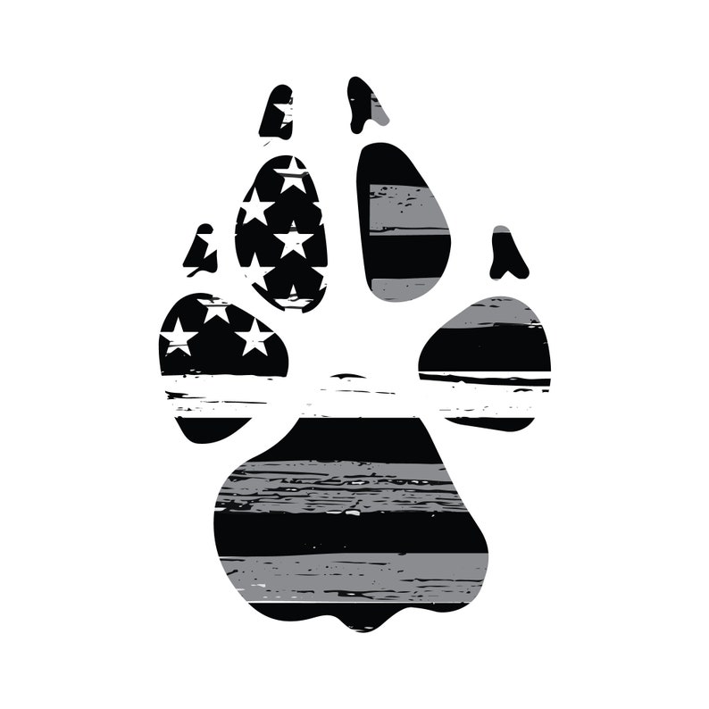 Thin White Line EMT K9 Paw Print Vehicle Decal. Vinyl Decal. - Etsy