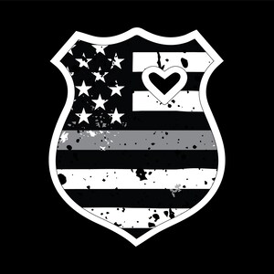 Thin SILVER Line Corrections Officer Punisher Skull Decal. Vinyl Decal ...