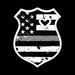 Thin SILVER Line Corrections Officer Punisher Skull Decal. Vinyl Decal ...