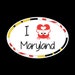 Maryland I heart Maryland Vehicle Decal Maryland Flag . Crab Sticker ...