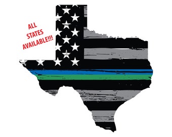 Thin Green Line Flag Decal ,military Decal, American Military Flag ...