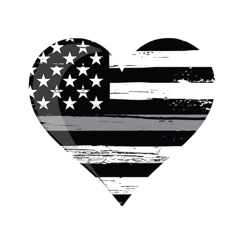 Thin SILVER Line Corrections Officer Heart Vehicle Decal. - Etsy