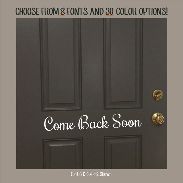 Come Back Soon - Etsy