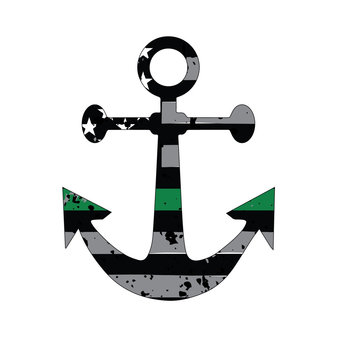 Thin Green Line Border Patrol and Military Anchor Vehicle Decal. Vinyl ...