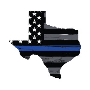 Thin Blue Line State Outline Vehicle Decal. Vinyl Decal. Law ...