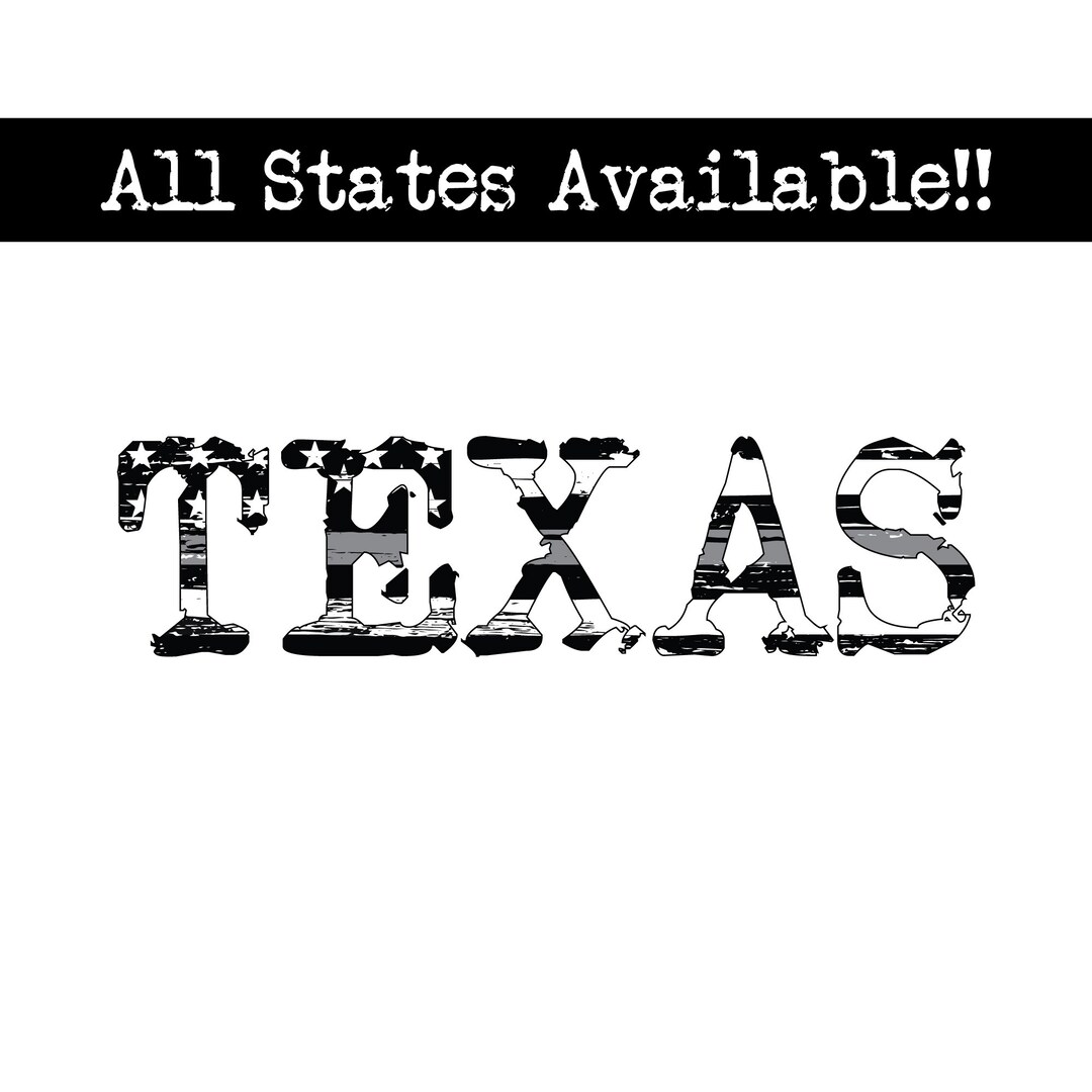 Thin Silver Line State Name Correctional Officer Car Decal ...