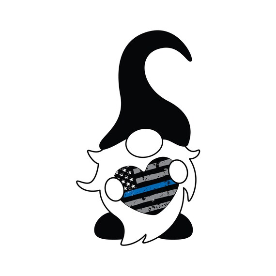 Thin Blue Line LEO Gnome Vehicle Decal. Vinyl Decal. Law - Etsy
