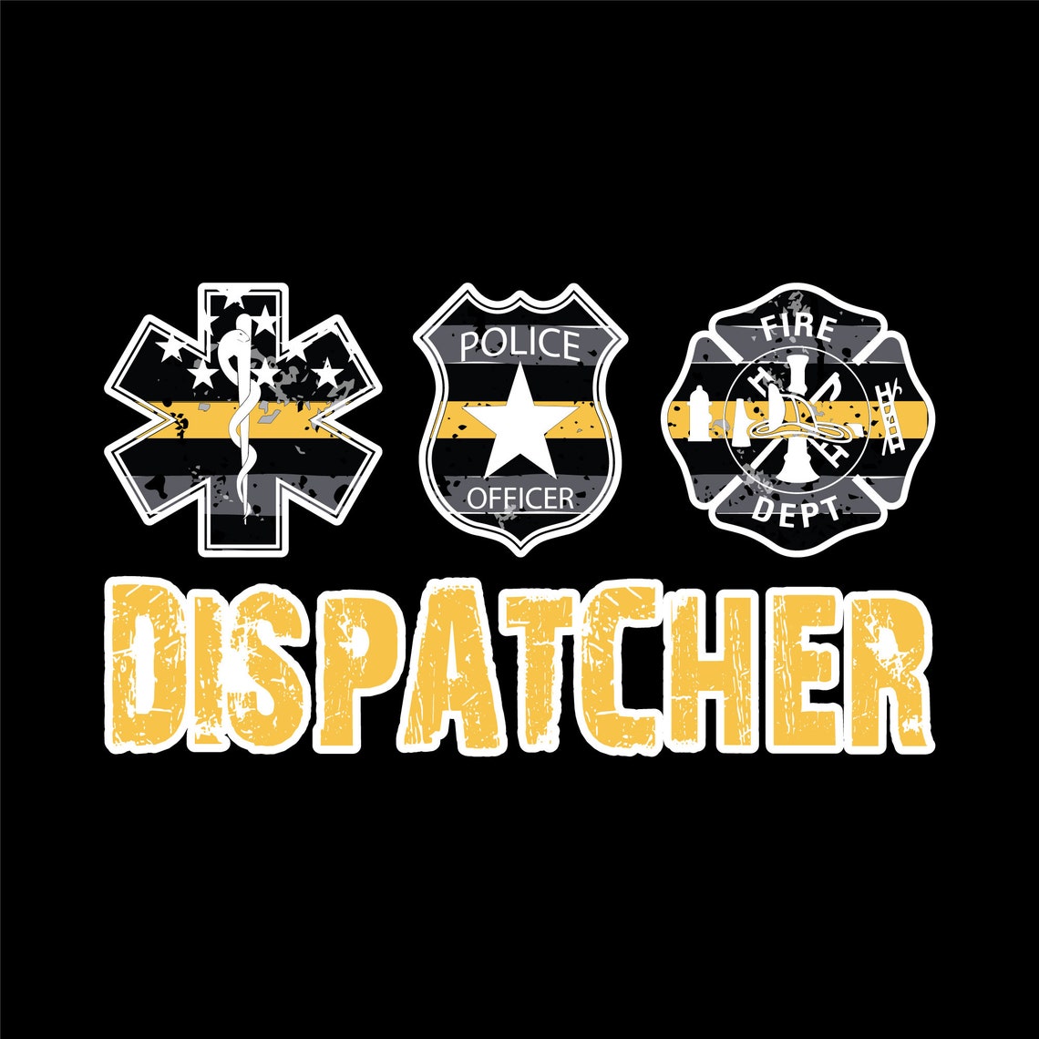 DISPATCHER Police Fire and EMS Dispatcher Decal. Dispatcher | Etsy