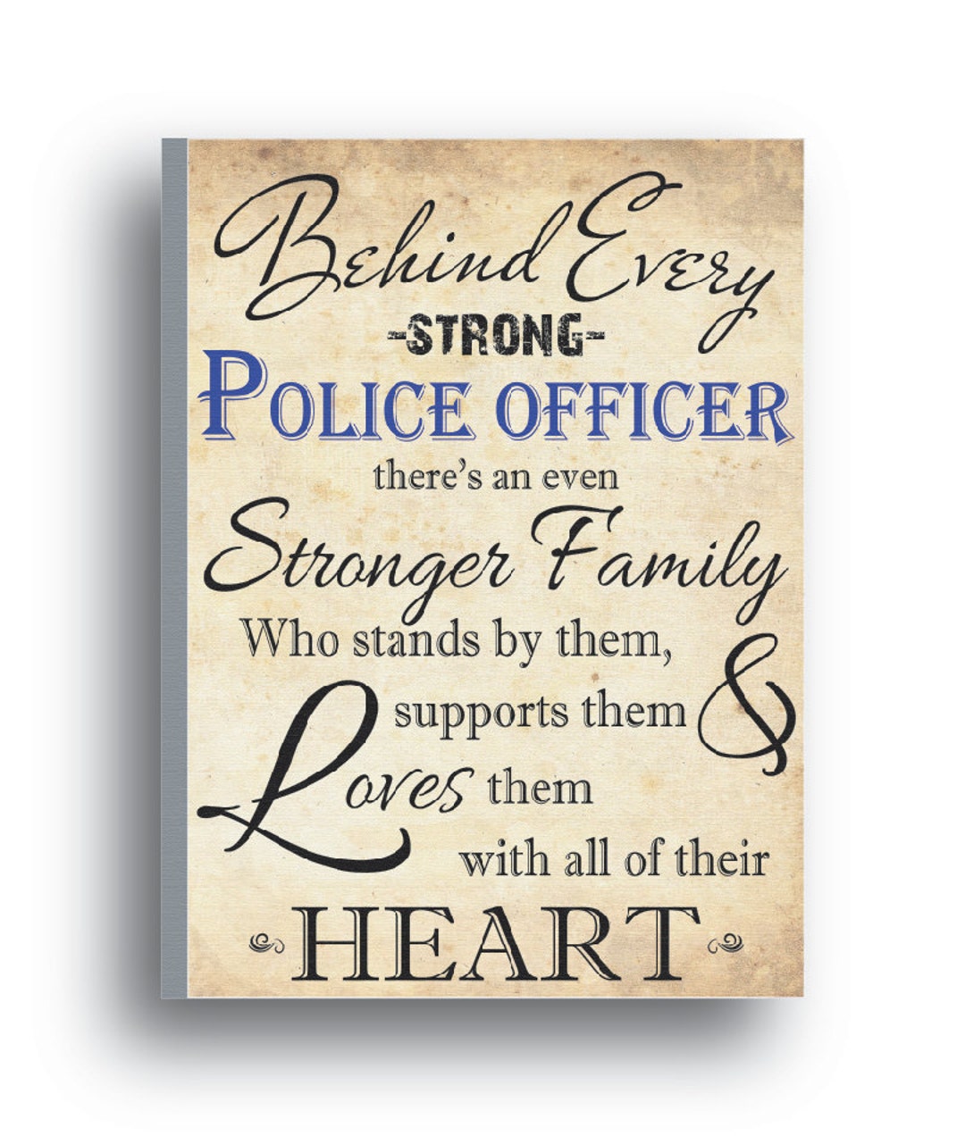 Wrapped Canvas- Family Support for Police Officer - Etsy