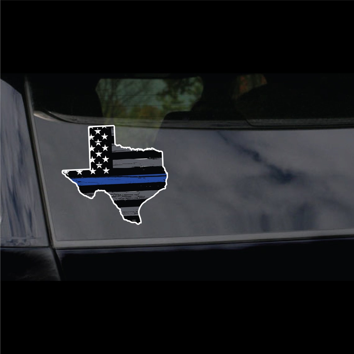 Thin Blue Line State Outline Vehicle Decal. Vinyl Decal. Law - Etsy