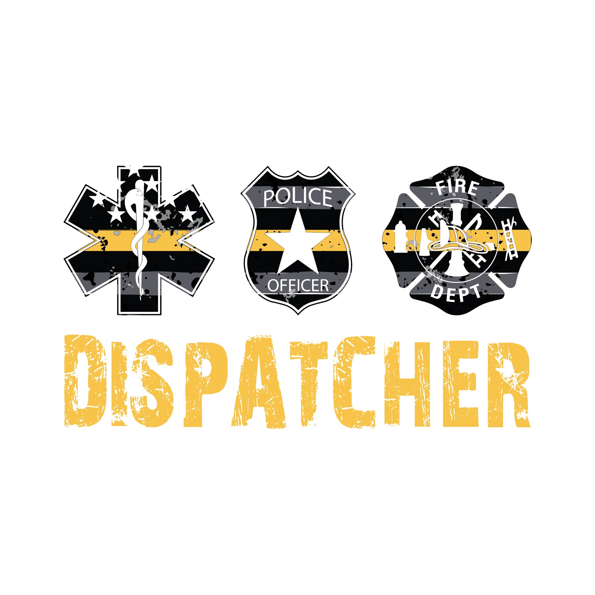 DISPATCHER Police Fire and EMS Dispatcher Decal. Dispatcher | Etsy