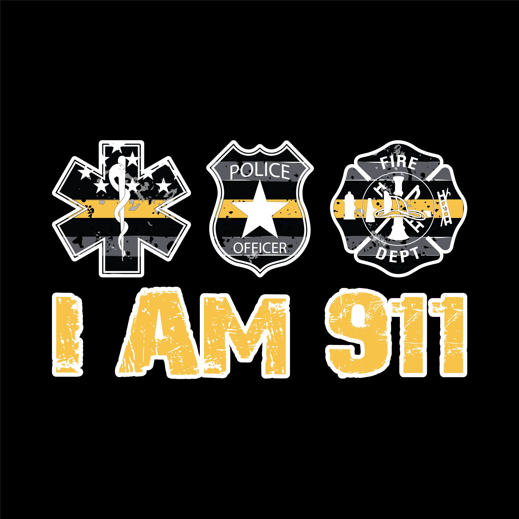 I AM 911 Police Fire and EMS Dispatcher Decal. Dispatcher Sticker. 911 ...