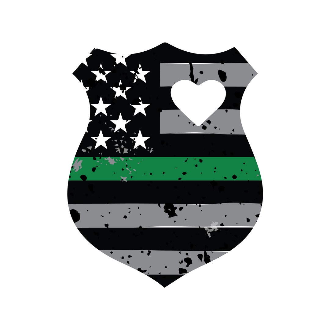 Thin Green Line Border Patrol and Military Badge Vehicle Decal. Vinyl ...