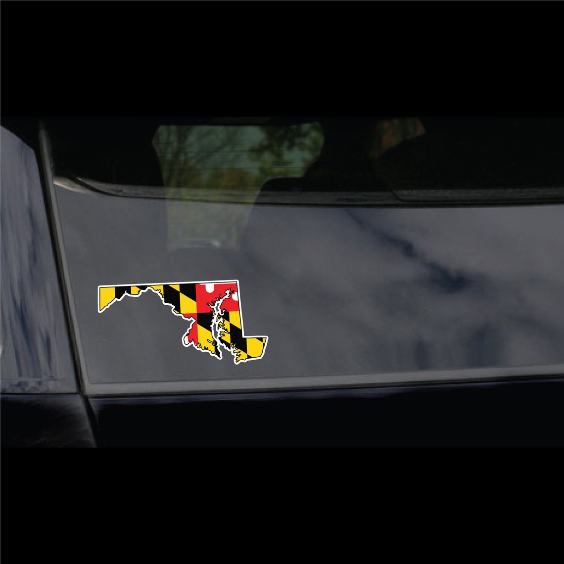State of Maryland Outline Maryland Flag Vehicle Decal. - Etsy